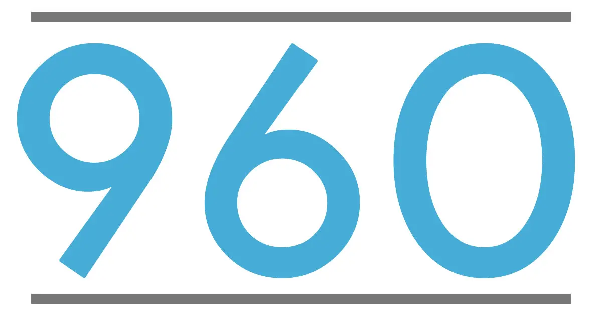 QUE SIGNIFICA EL NÚMERO 960 - Significado de los Números