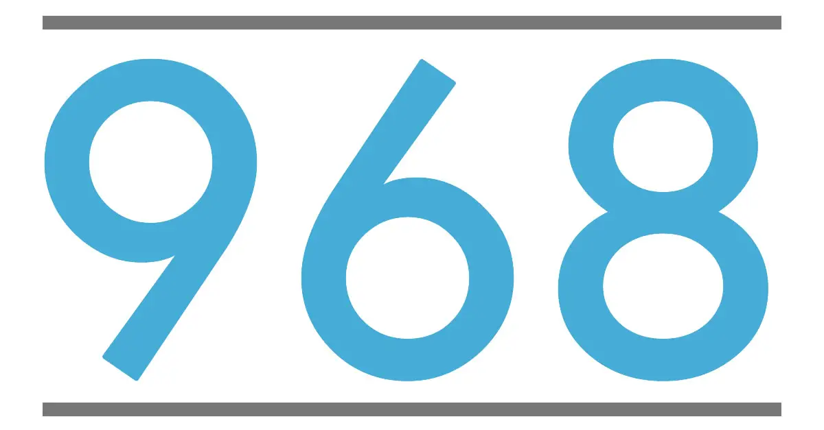 QUE SIGNIFICA EL NÚMERO 968 - Significado de los Números