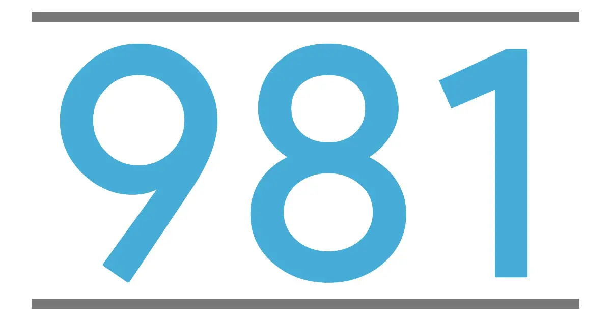 QUE SIGNIFICA EL NÚMERO 981 - Significado de los Números