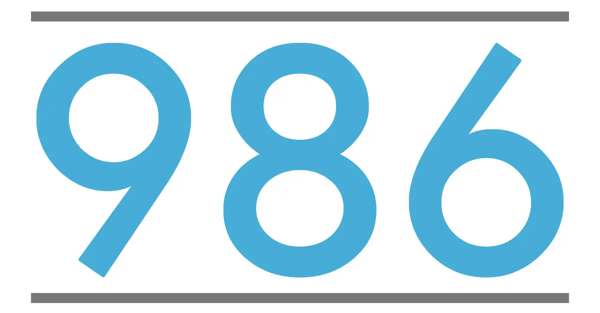 QUE SIGNIFICA EL NÚMERO 986 - Significado de los Números