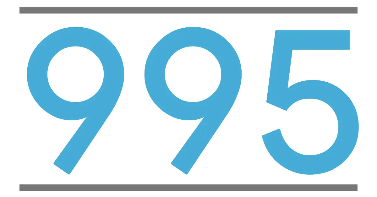 QUE SIGNIFICA EL NÚMERO 995